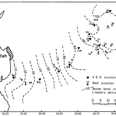 Groundwater Level Contour Map Download Scientific Diagram