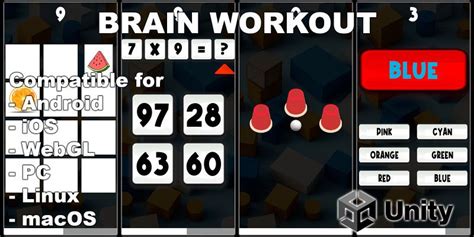 Brain Workout Puzzles Unity Source Code With Ads By Neonspacefighter