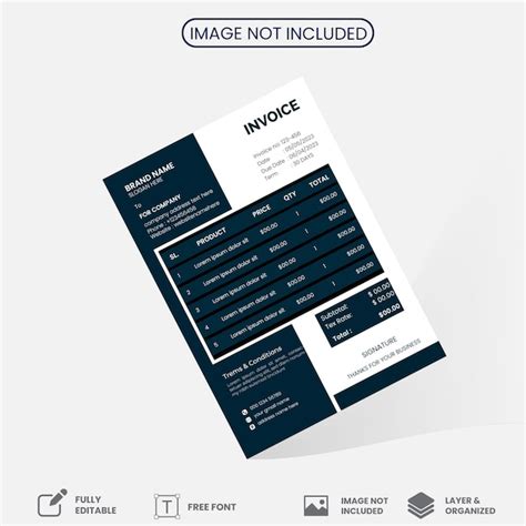 Premium Vector Invoice Template Vector Design