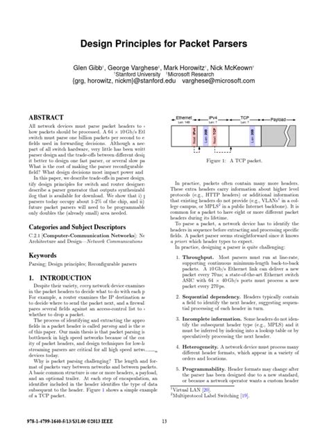 Design Principles For Packet Parsers Pdf Parsing Network Packet