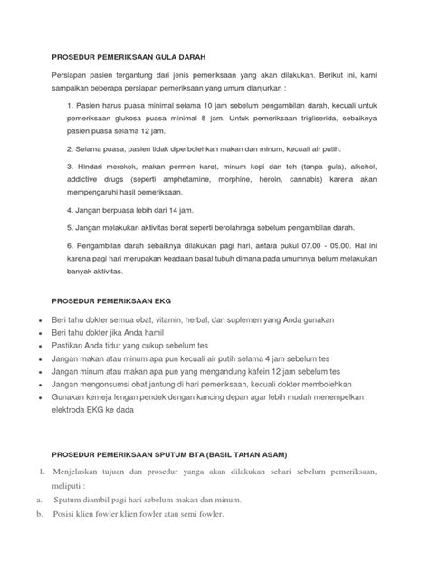 Sop Mcu Pdf Kesehatan Holistik
