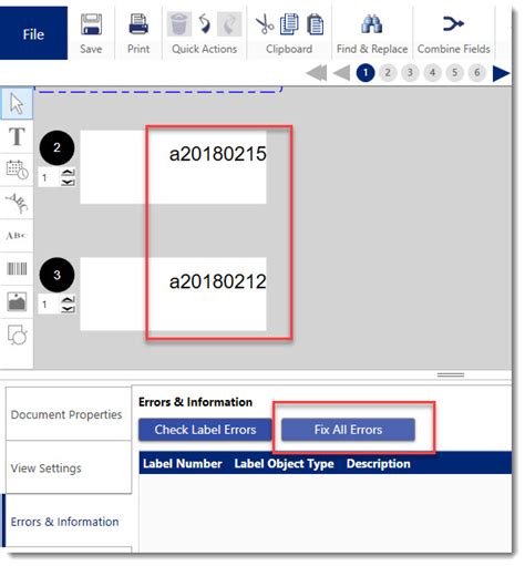 find and correct label errors in custom designer brady support