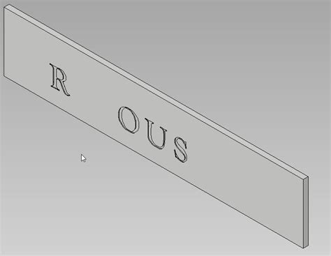 Solved Embosing Or Cutting Of Text From Dxf File To Inventor Model