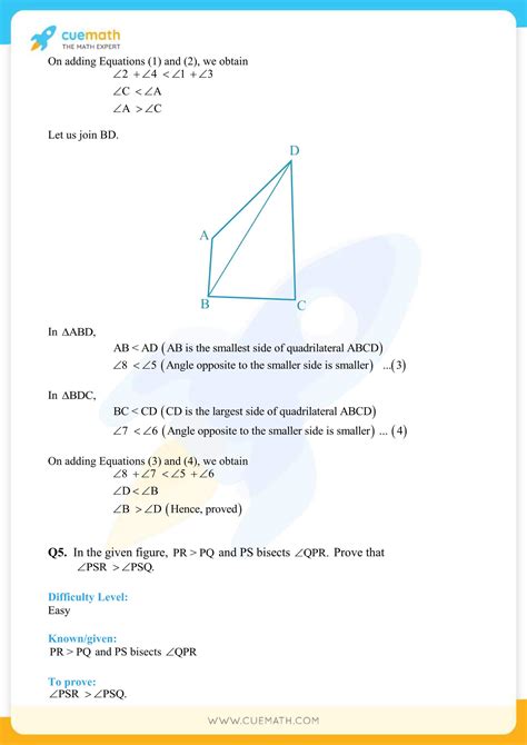 Ncert Solutions Class 9 Maths Chapter 7 Triangles Access Free Pdf