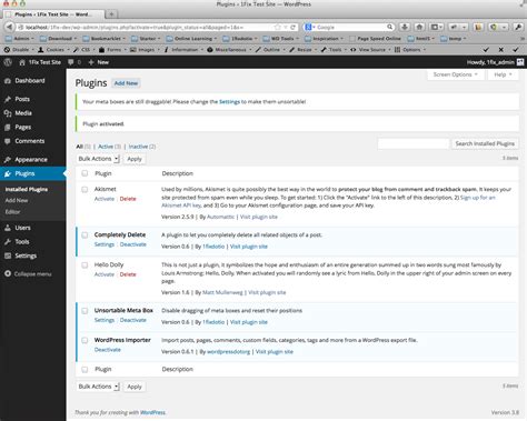 display a notification after plugin activation