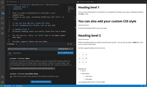 Custom Stylesheet Not Loading · Issue 595 · Asciidoctor Asciidoctor Vscode · Github