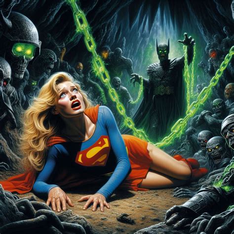 Supergirl Held Captive By Evil In Lotr Cave By Necromancer Rev On