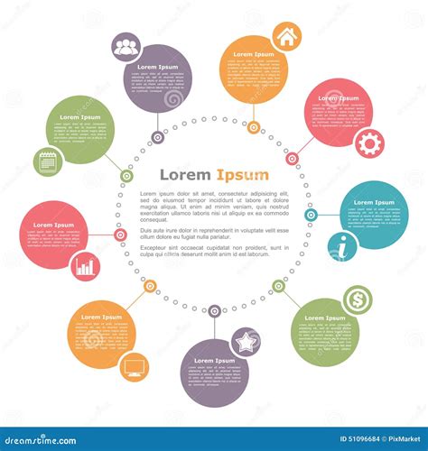 Circle Diagram Template Stock Vector Illustration Of Infograph 51096684