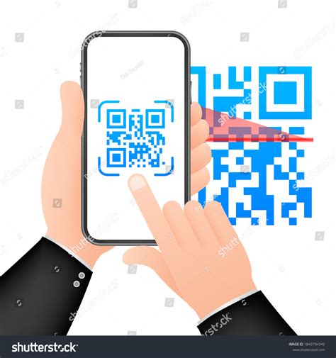 Scan Qr Code Mobile Phone Electronic Stock Vector Royalty Free 1849794349 Shutterstock