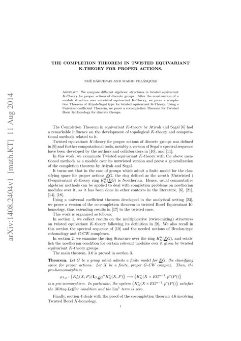 Pdf The Completion Theorem In Twisted Equivariant K Theory For