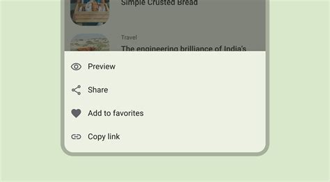 Menus Material Design