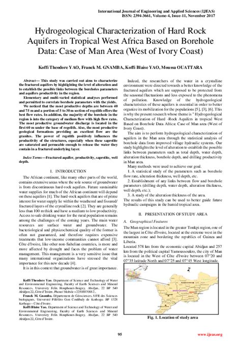 Pdf Hydrogeological Characterization Of Hard Rock Aquifers In