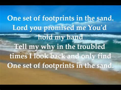 One Set Of Footprints In The Sand