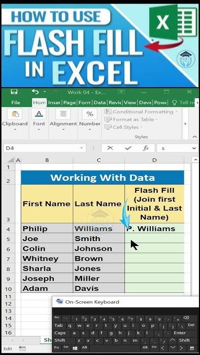 Flash Fill Excel Tips And Tricks Shorts Youtube