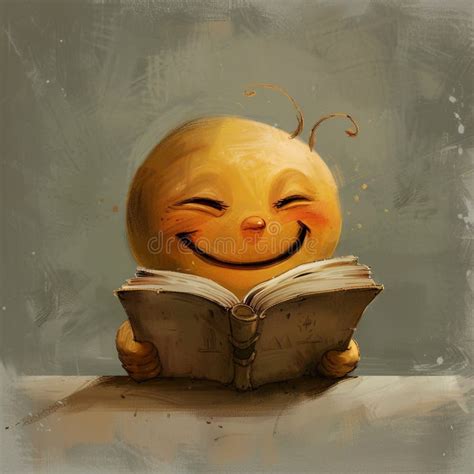 Smiley Face Reading Bedtime Story With A Book Stock Illustration Illustration Of Comfort