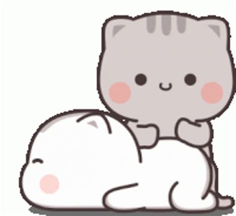 Chibi Cat Mochi Cat Sticker Chibi Cat Mochi Cat White Cat Descubrir Y Compartir Gifs