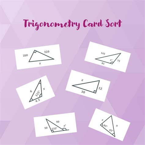 Trigonometry Card Sort Lesson Plans