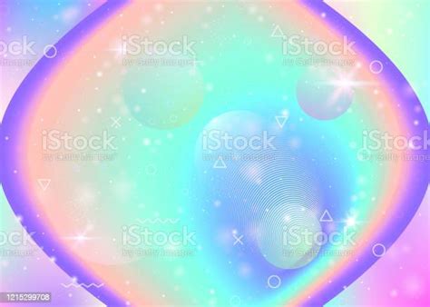 활기찬 무지개 그라데이션 홀로그램 배경입니다 동적 유체 코스모스 홀로그램 공주에 대한 스톡 벡터 아트 및 기타 이미지 공주 귀여운 노랑 Istock