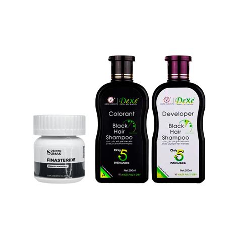 Finasteride 1mg X 60 Capsulas Shampoo Black Hair 200ml Real Plaza