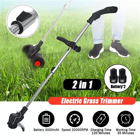 Electric Weed Eater Lawn Edger Cordless Grass String Trimmer Cutter 24v