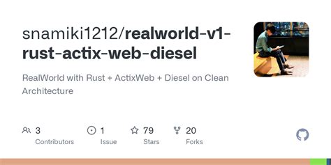 Github Snamiki1212realworld V1 Rust Actix Web Diesel Realworld With