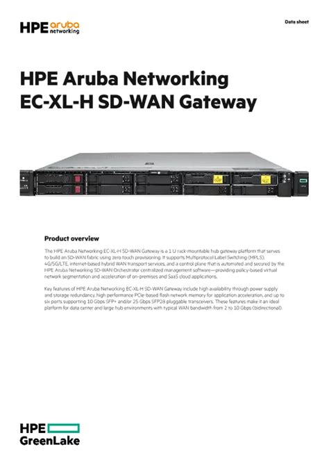 Hpe Aruba Networking Edgeconnect 10150 Sd Wan Gateway