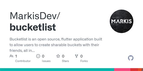 Github Markisdevbucketlist Bucketlist Is An Open Source Flutter Application Built To Allow
