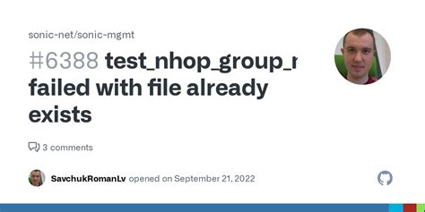 Testnhopgroupmembercount Failed With File Already Exists · Issue