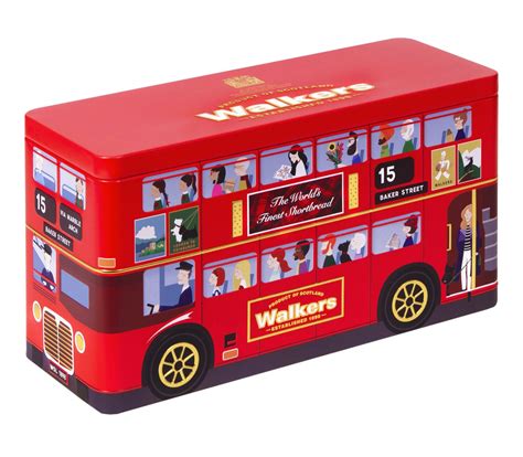 Walkers London Bus Tin Shortbread Cookie Tin