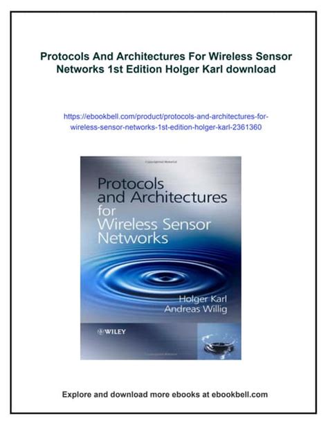 Protocols And Architectures For Wireless Sensor Networks 1st Edition