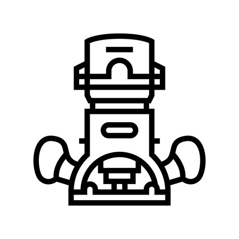 Wood Router Tool Line Icon Vector Illustration 10315344 Vector Art At Vecteezy