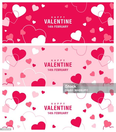 해피 발렌타인 데이와 화이트 데이 세일 배너 현실적인 하트 모양의 빨간색 분홍색 및 흰색 풍선으로 만든 테두리 프레임이 있는 휴일 배경 가로 포스터 인사말 카드 웹 사이트