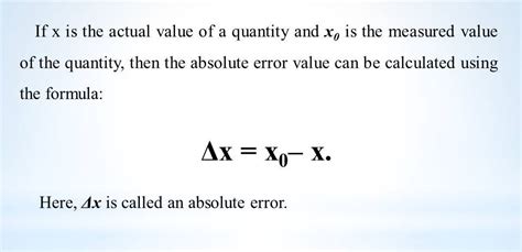 How Do You Calculate Percent Error And Absolute Error