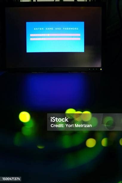 컴퓨터 화면의 사용자 이름 및 암호 Lan 라우터 스위치 및 Rj45 인터넷 커넥터를 사용한 로그인 인증 0명에 대한 스톡 사진 및 기타 이미지 Istock