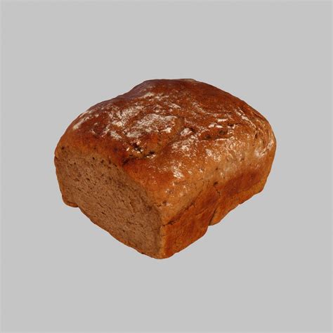 Small Rye Bread 3d Model