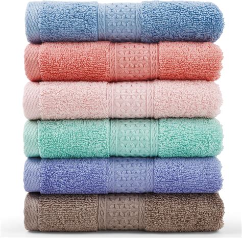 Lane Linen Washcloths 6 Pack 100 Cotton Wash Cloths For