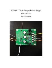 EE330L Triple Output Power Supply Pdf EE330L Triple Output Power Suppl Raul Sandoval ID