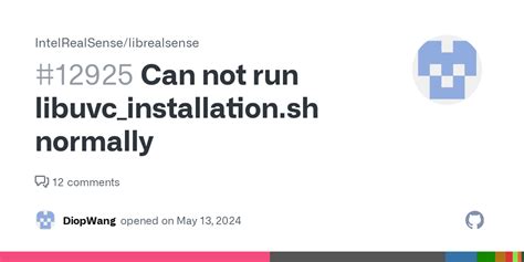 Can Not Run Libuvcinstallationsh Normally · Issue 12925 · Intelrealsenselibrealsense · Github