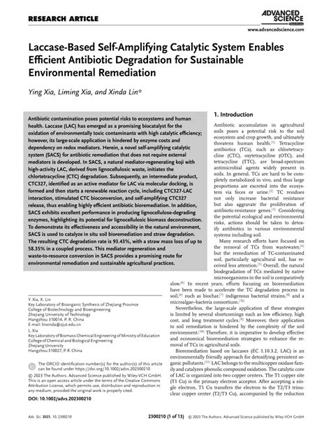 Pdf Laccase‐based Self‐amplifying Catalytic System Enables Efficient