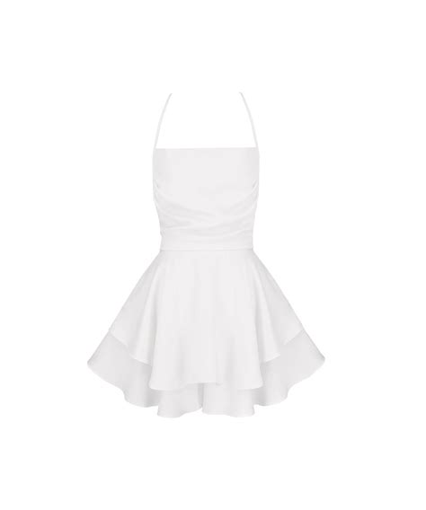 컴아웃앤플레이 [made] Romantic Satin Flare Dress White