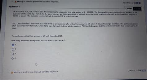 Solved How Many Performance Obligations Are Contained In The