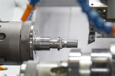 CNC Lathe Machine Or Turning Machine Stock Photo Image Of Process Gear