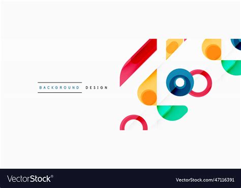 Circle Minimal Abstract Background Design Vector Image