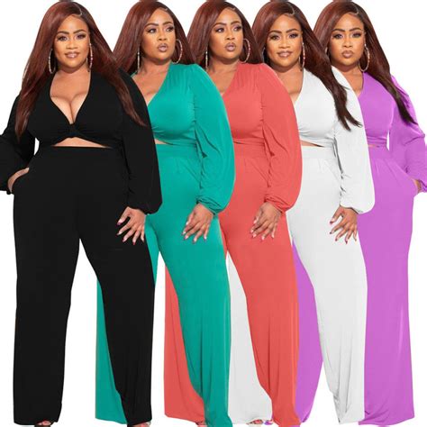 Badu Bg Есенни дрехи за жени Голям размер Комплект от две части V