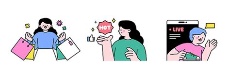 유토이미지 온라인 쇼핑을 하는 사람들