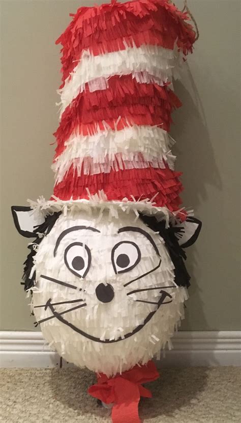 Cat In The Hat Piñata Piñatas Pinata Etsy Cats