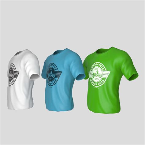 T 셔츠 3d 모델 V4 3d 모델 12 3ds Fbx Obj Max Unknown Free3d