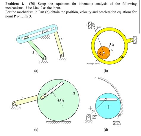Solved Problem 1 70 Setup The Equations For Kinematic Chegg Com