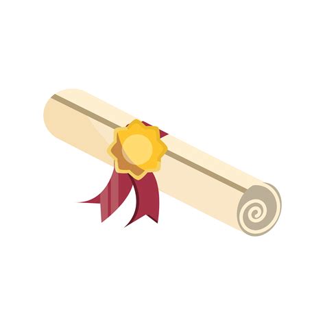 Scroll Certificate Success Online Education Isolated Icon Shadow