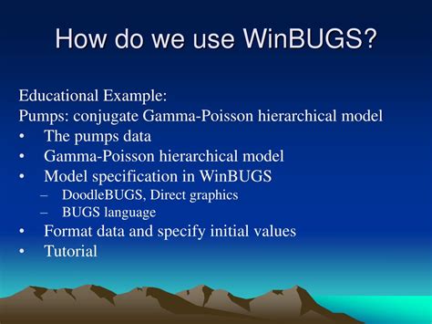 Ppt Winbugs” By Haitao Chu Powerpoint Presentation Free Download Id9130540